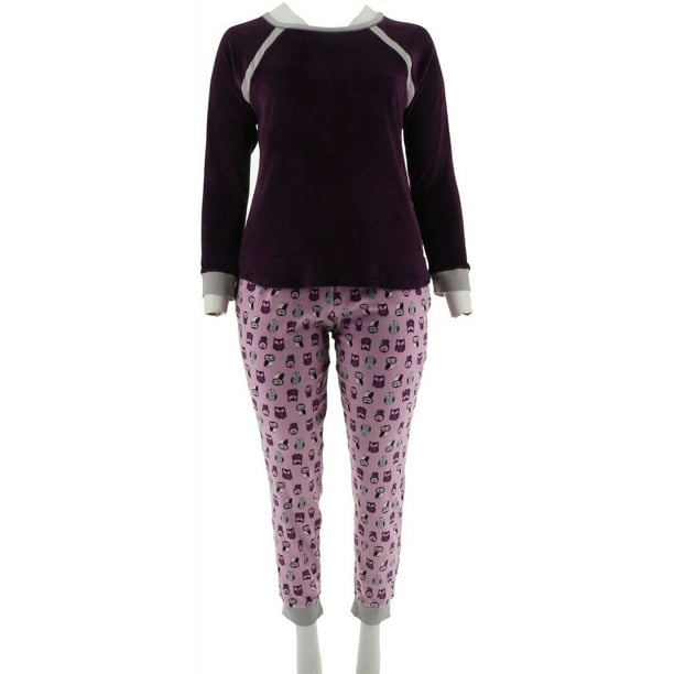 Climateright By Cuddl Duds Cuddl Duds Ultra Plush Velvet Fleece Pajama Set A294776 Walmart