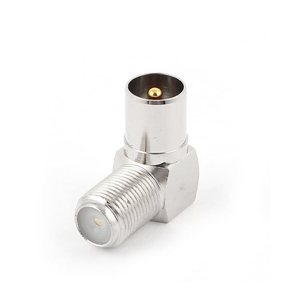 Screw On TV Aerial Male To F Connector Female Socket Adapter Right ...
