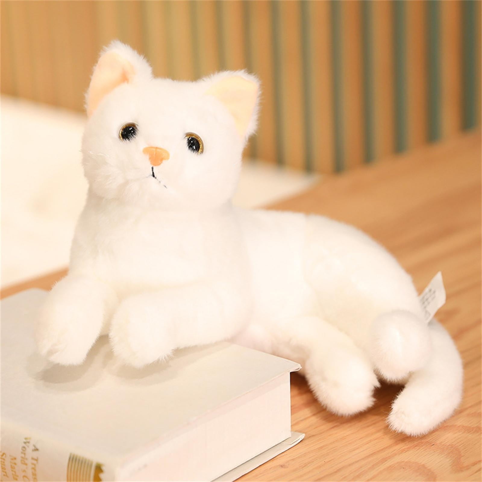 Guvpev 30cm Cute Real Life Plush Cats Doll Stuffed Lying Cat Plush Toys ...