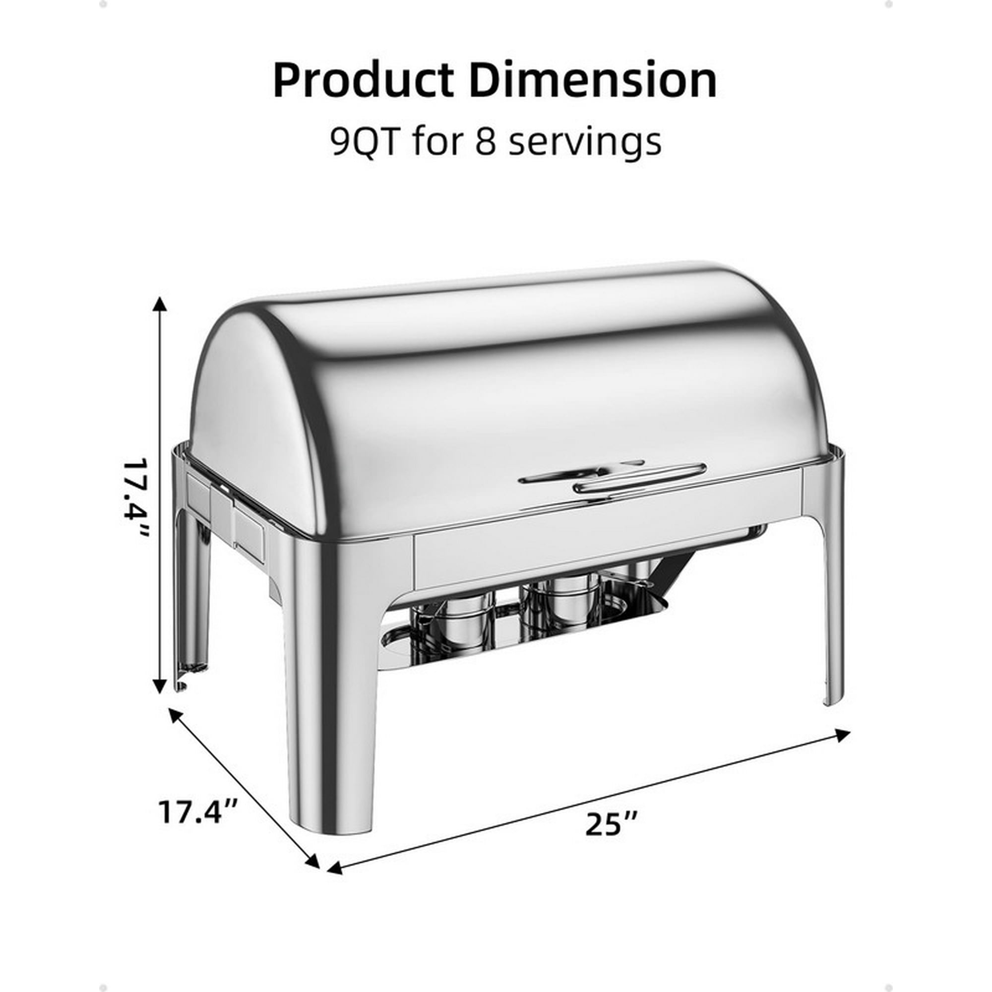 Click here for Tropow 9 Qt Stainless Steel Chafing Dish Buffet Se... prices
