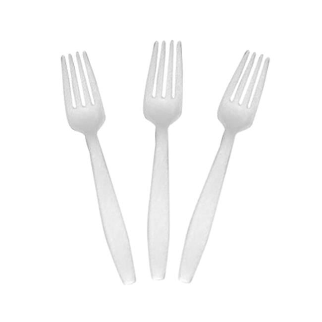 NPPC 406010-L1001 PEC White Medweight Polypropylene Bulk Fork - Pack of ...