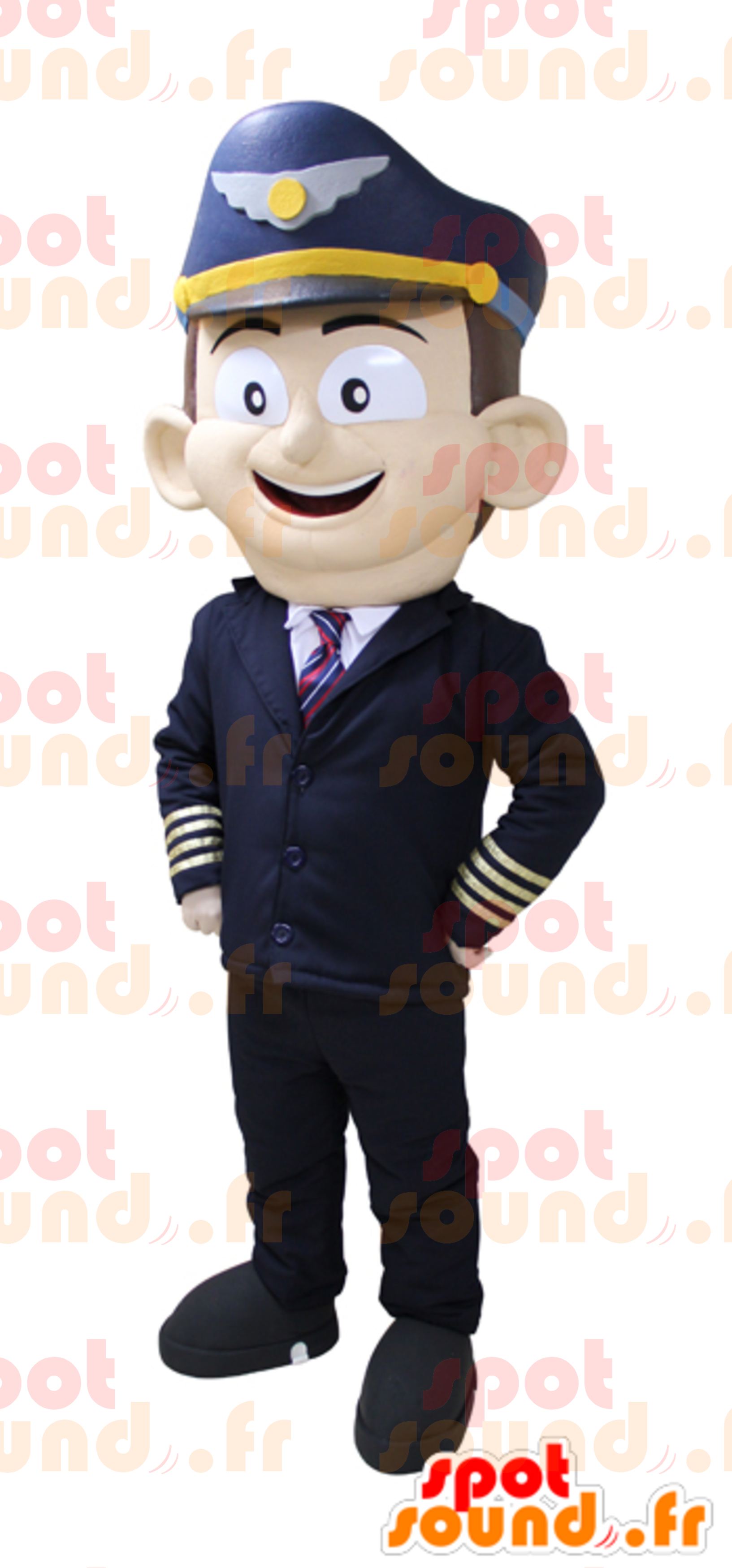 SPOTSOUND airplane pilot mascot. Line pilot SPOTSOUND mascot - Walmart.com