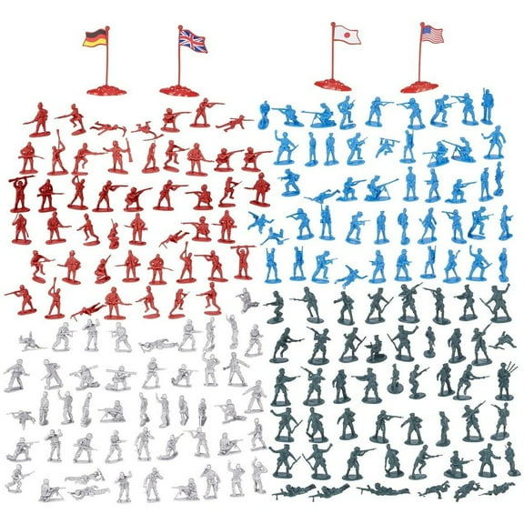 BMC CTS WW2 German Infantry Plastic Army Men - 32pc Gray Soldier ...