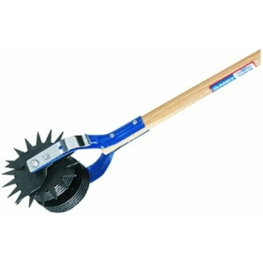 "Ames 54"" Hardwood Handle Dual-Wheel Rotary Edger with Self-Sharpening ...