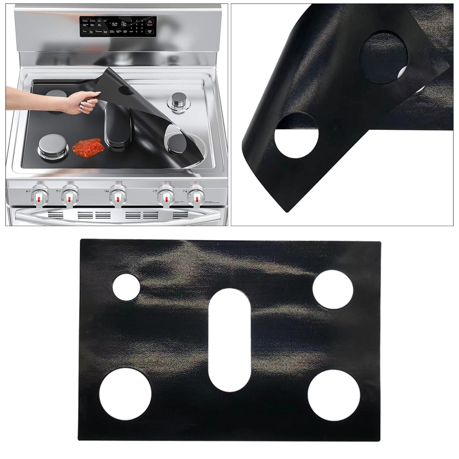 Protector Cover Liner Cuttable Easy to Clean Heat-Resistant Gas Burner ...