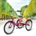 ABORON Adult Tricycle 24" Wheels, 7-Speed Trike 3 Wheels Trike with ...