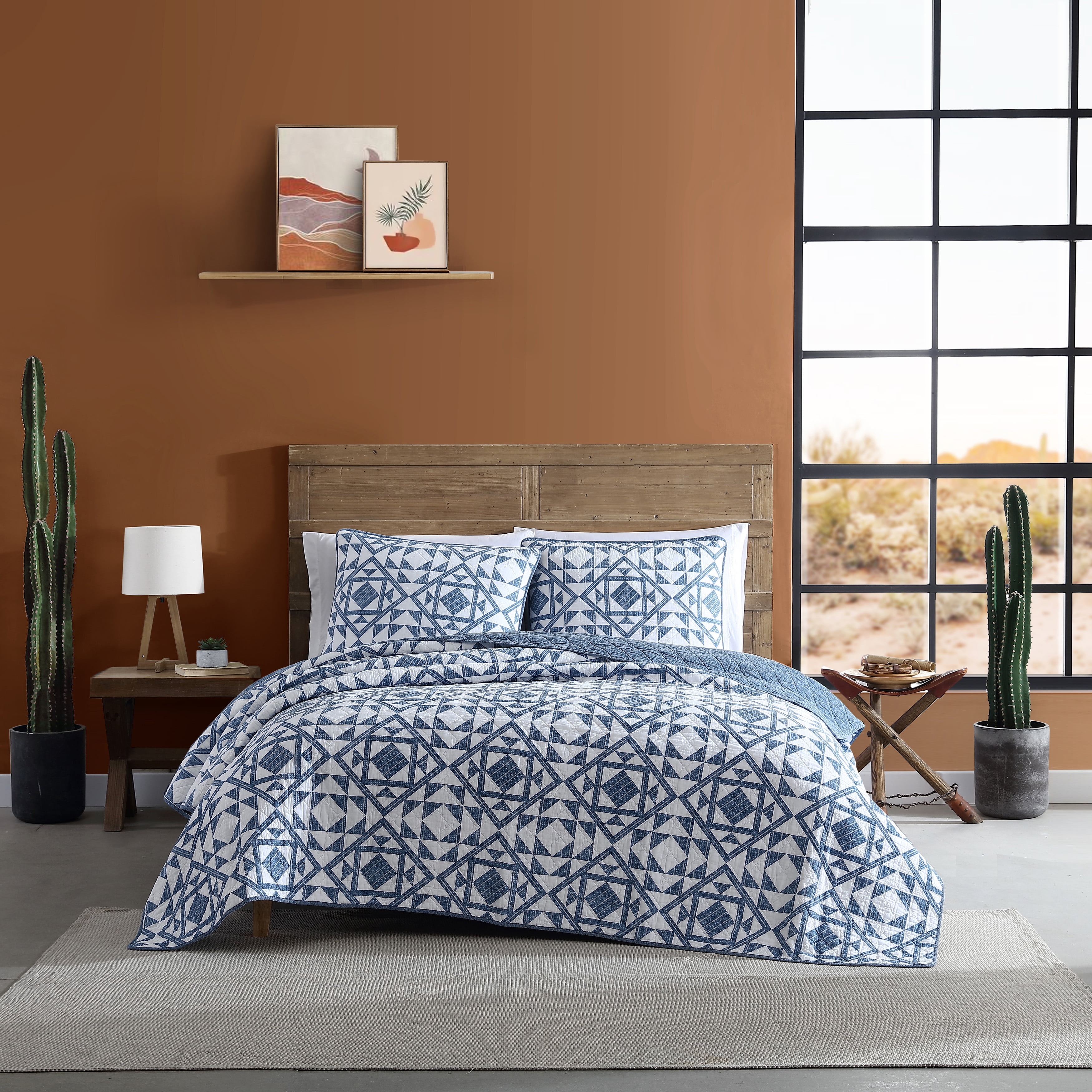 Wrangler Phoenix Patchwork Navy Twin Quilt Set - Walmart.com