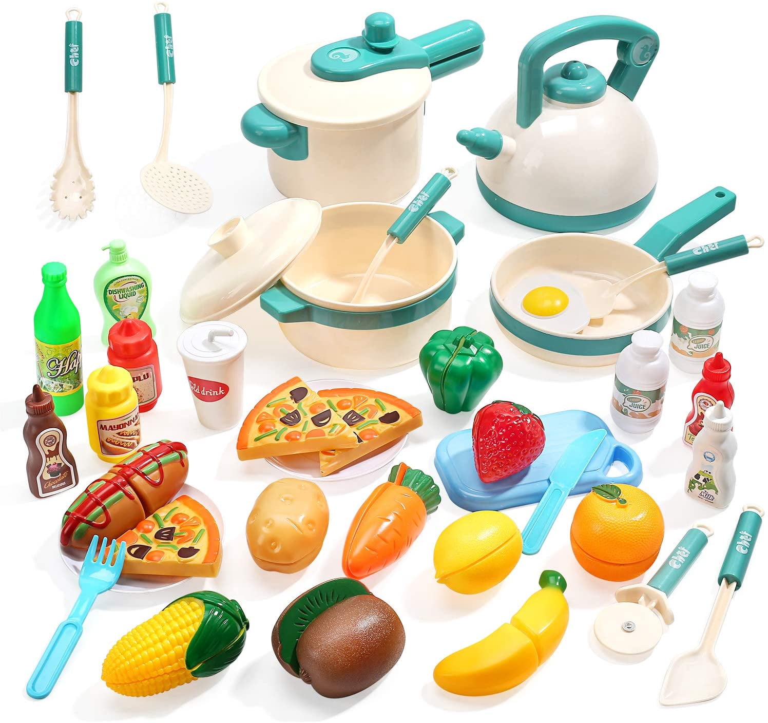 Kitchen Toys 29PCS Kids Kitchen Pretend Play Toys Play Cooking Set With Kitchen Toys 29PCS Kids Kitchen Pretend Play Toys Play Cooking Set With