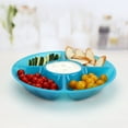 Mainstays 5-Compartment Acrylic Chip and Dip Serving Tray, Blue ...