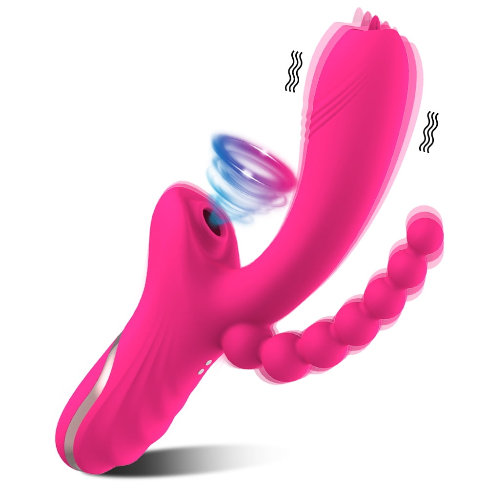 TLUDA 3 in 1 G Spot Vibrator Licking Sucking Vibrator Toys for Women, Red - Walmart.com