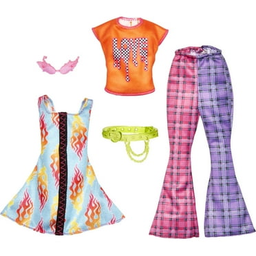 Barbie & Ken Fashion Pack, Set with Doll Clothes & Accessories for Each ...
