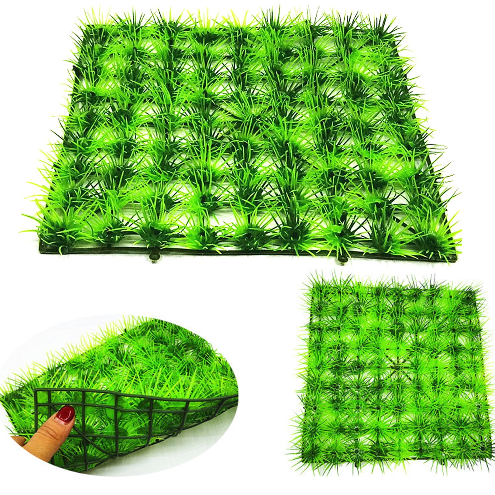 Travelwant 6Packs Artificial Aquarium Ornament Aquatic Grass Lawn Turf ...