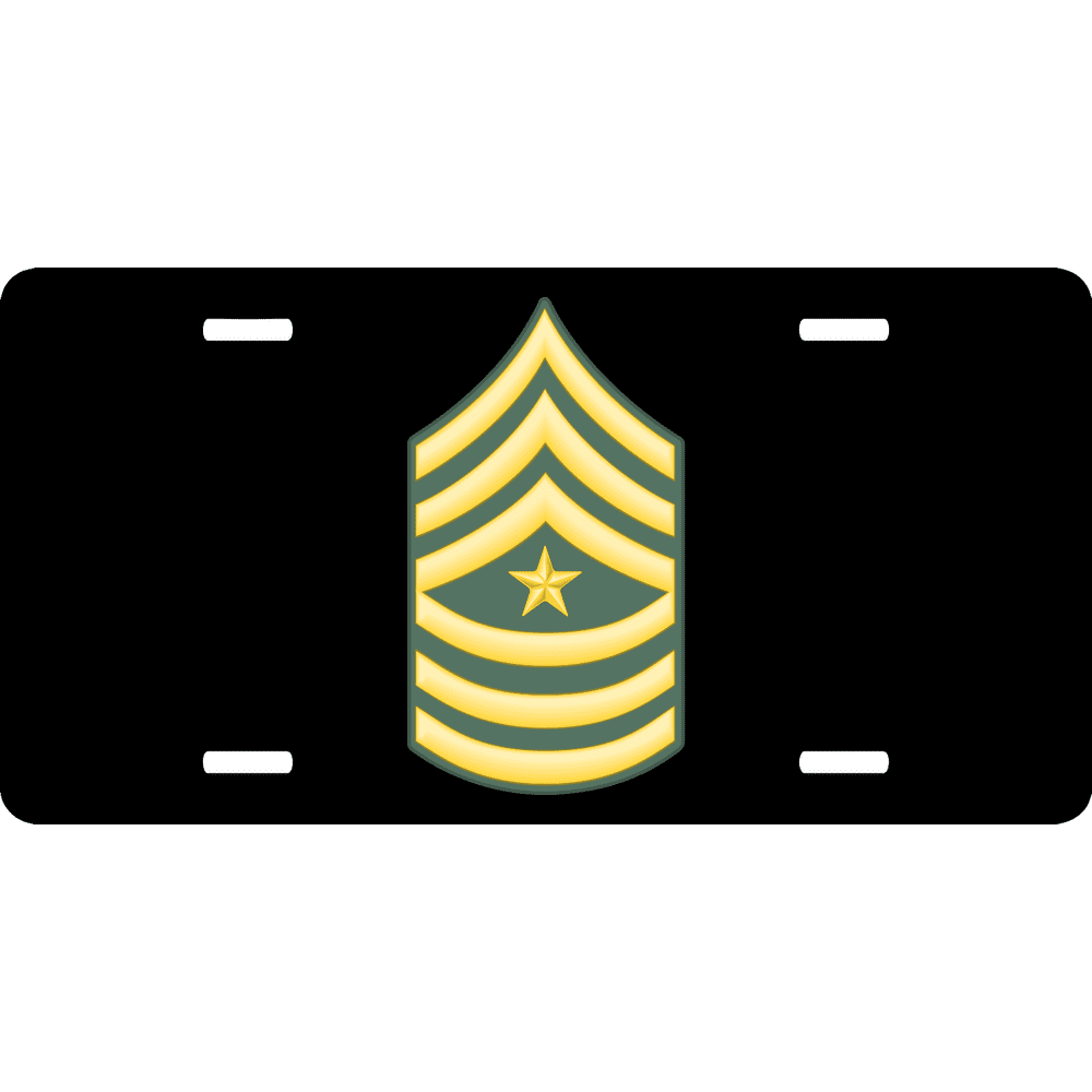 Army Sergeant Major Rank License Plate - Walmart.com - Walmart.com