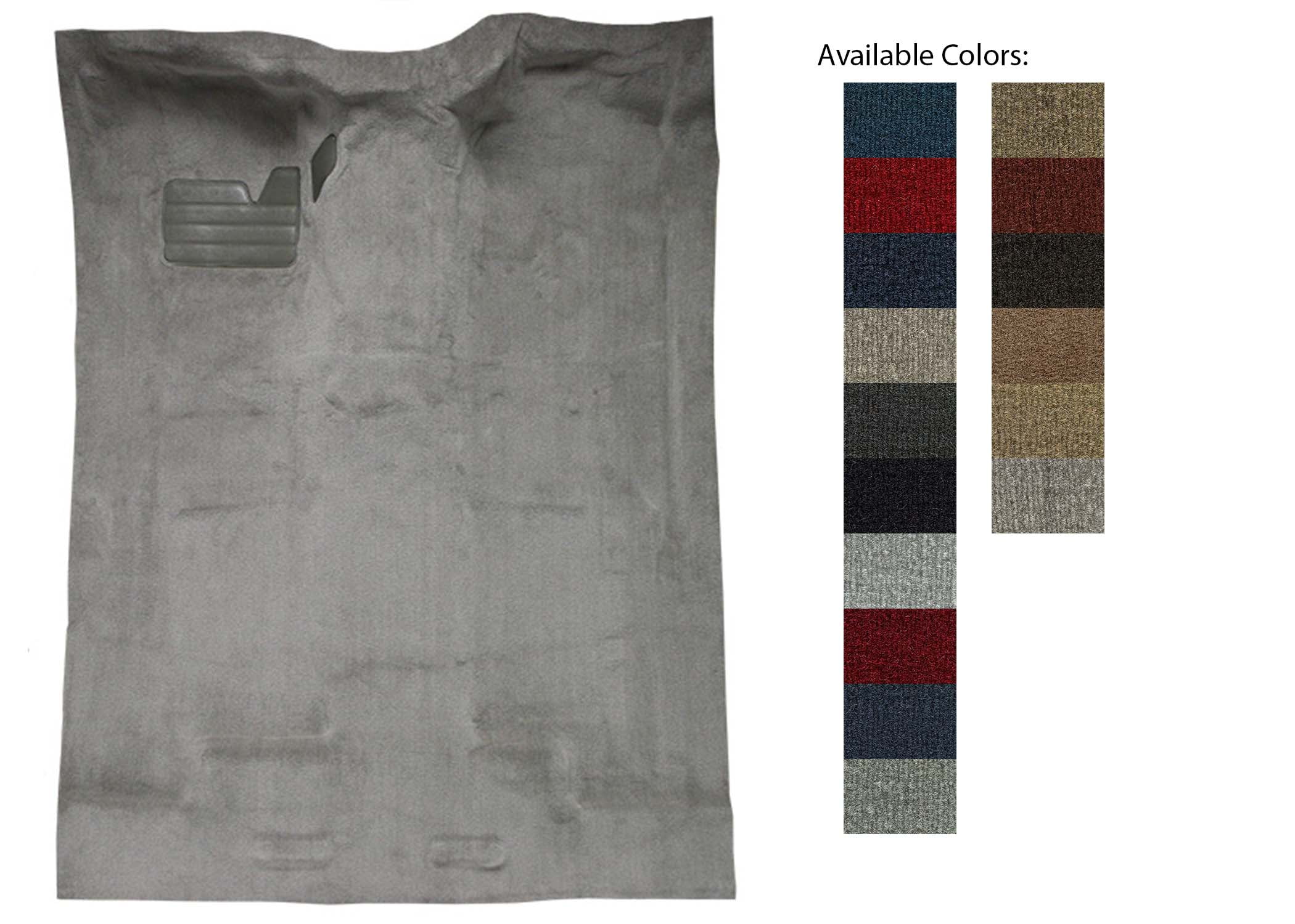 1988-1996 Chevrolet C1500 Extended Cab 8046 Silver Cutpile Mass Carpet ...