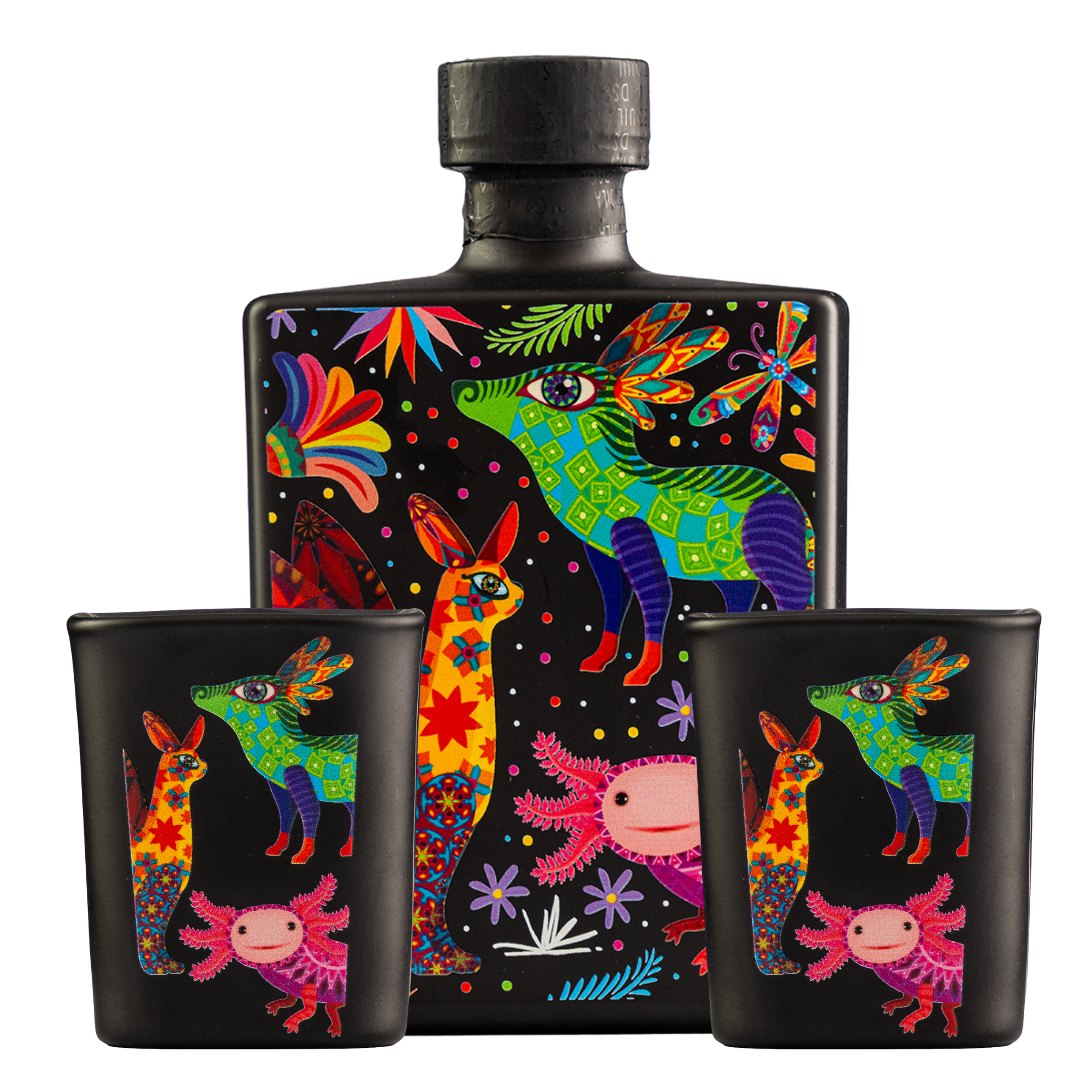 Kit Tequila DSGN Blanco NM Alebrijes 750 Ml con 2 Vasos DSGN Tequila ...