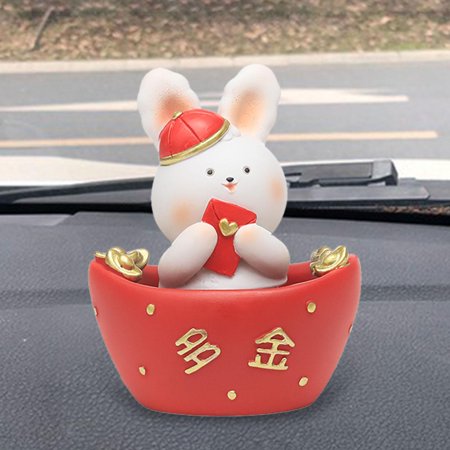 Chinese Animal Rabbit Statue Figurines Decoration Table Centerpiece ...