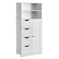 "Ktaxon Bathroom Floor Cabinet, White, 4 Drawers, 1 Cupboard, 2 ...