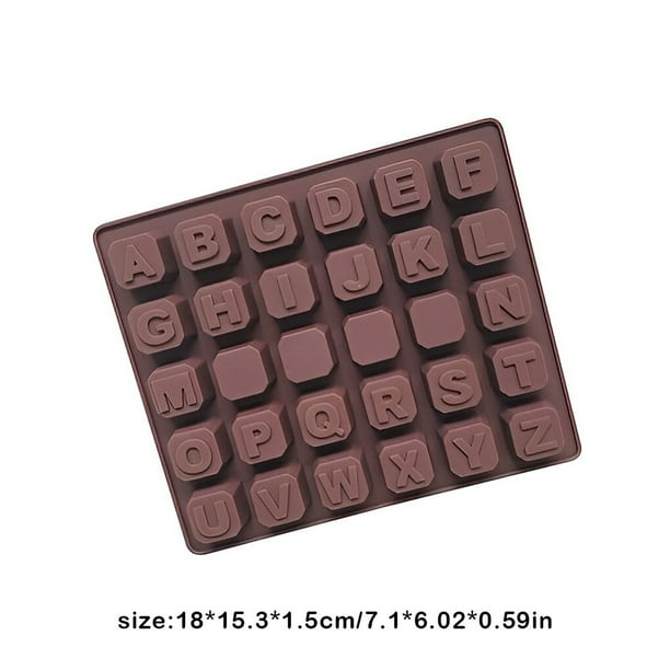 Silicone Mold 26 Letters Alphabet Cake Pan For Square Chocolate Tools ...