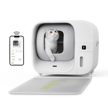 Self-Cleaning Robot Cat Litter Box with App, 65L Capacity, 9L Waste ...