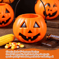 BESTSKY 2026 New Halloween Plastic Pumpkin Bucket Portable Pumpkin ...