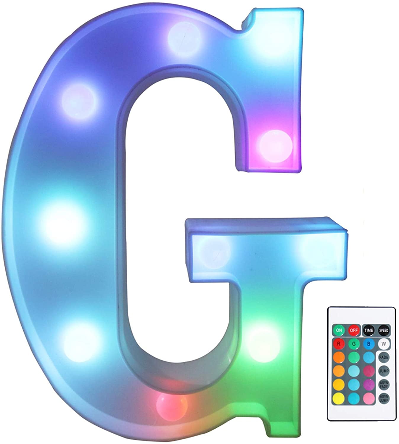 Colorful LED Marquee Letter Lights with Remote – Light Up Marquee Signs ...