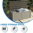 Dextrus Waterproof 120 Gallon Outdoor Storage Deck Box, Plastic Yard ...
