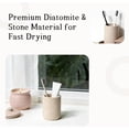 2 Pack Beige Diatomite Toothbrush Holder, Stone Toothbrush Holder for ...