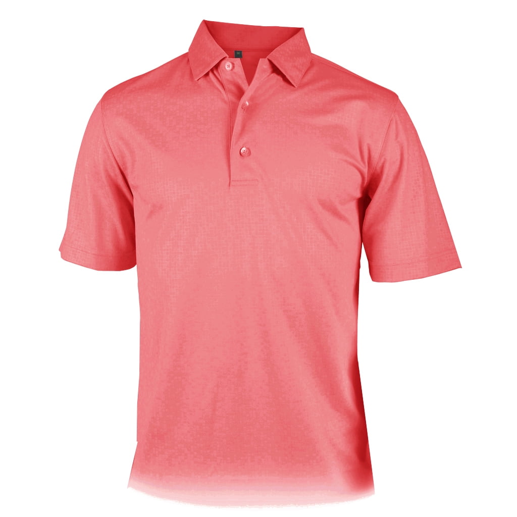 Monterey Club Men's Geo Tile Emboss Texture Golf Polo Shirt #1210 ...