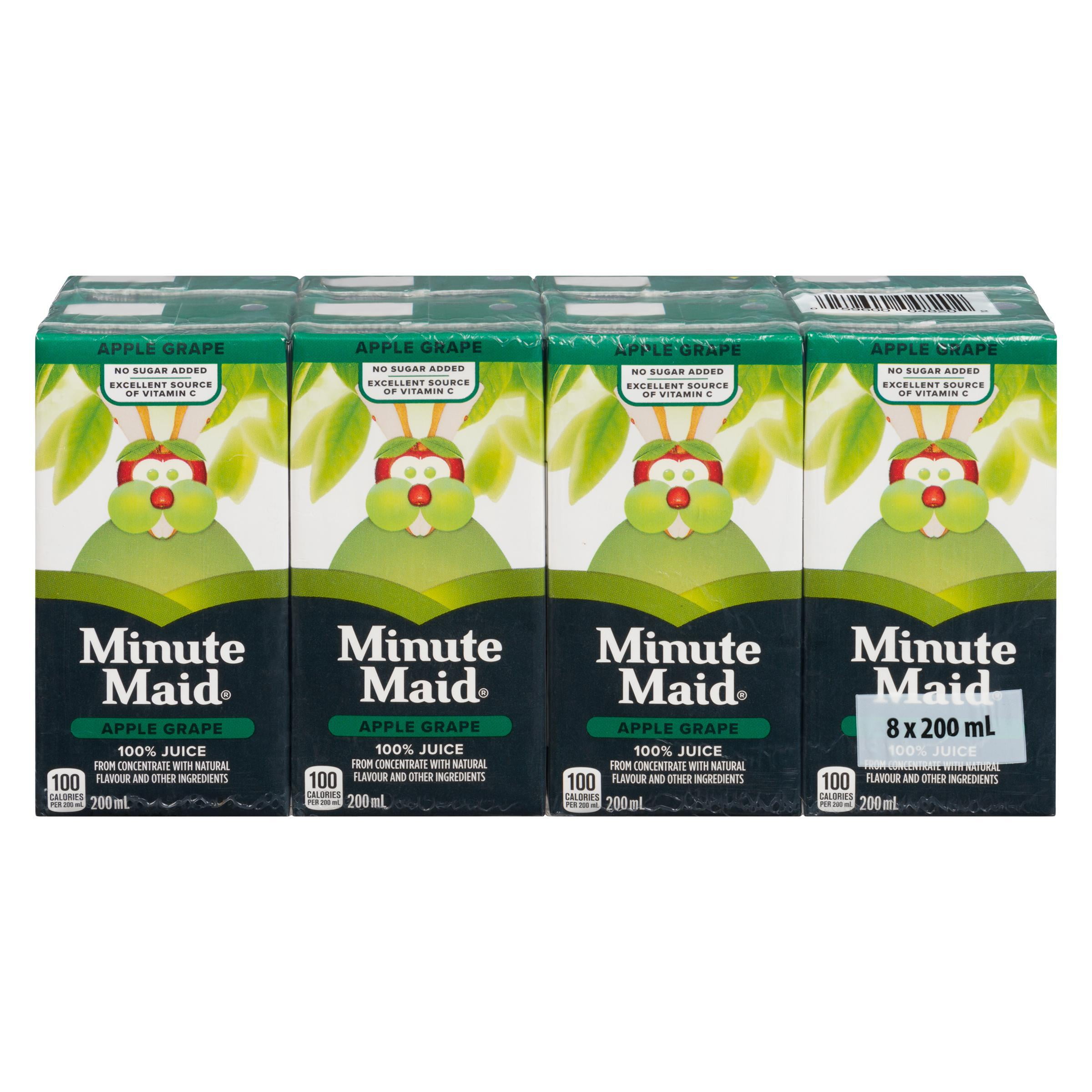 Minute Maid 100% Apple Grape Juice 200mL carton, 8 pack - Walmart.ca