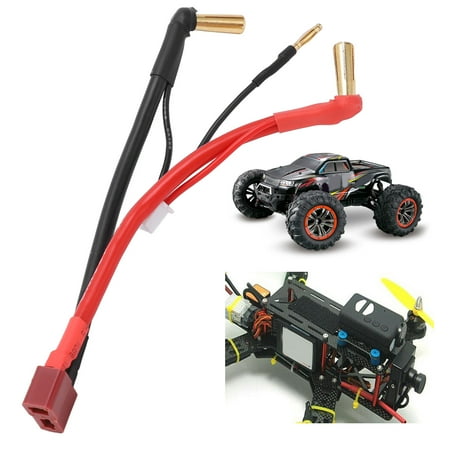 RC Battery Cable, RC Car T Plug Female To 90 Degree 4MM Banana Plug ...