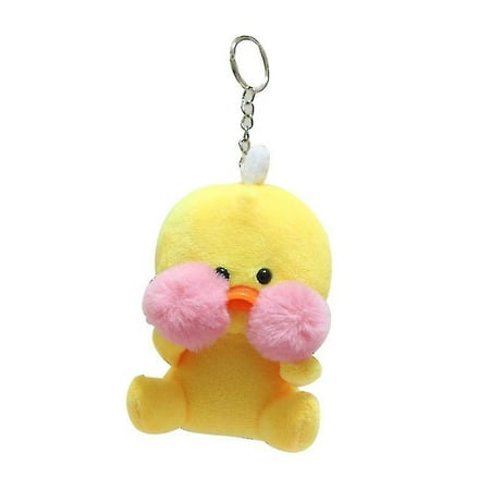 Duck Plush Keychain Stuffed Animal Toy Soft Fur Stuffed Animal Yellow ...