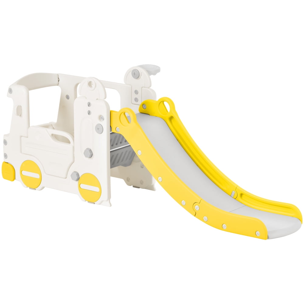 Kids Slide Bus Climber Slide Set with Slide, Freestanding Bus Climber ...
