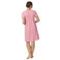 Aria Womens And Womens Plus Short Sleeve Split Neck Henley Nightgown 40” Sizes Xs To 5x