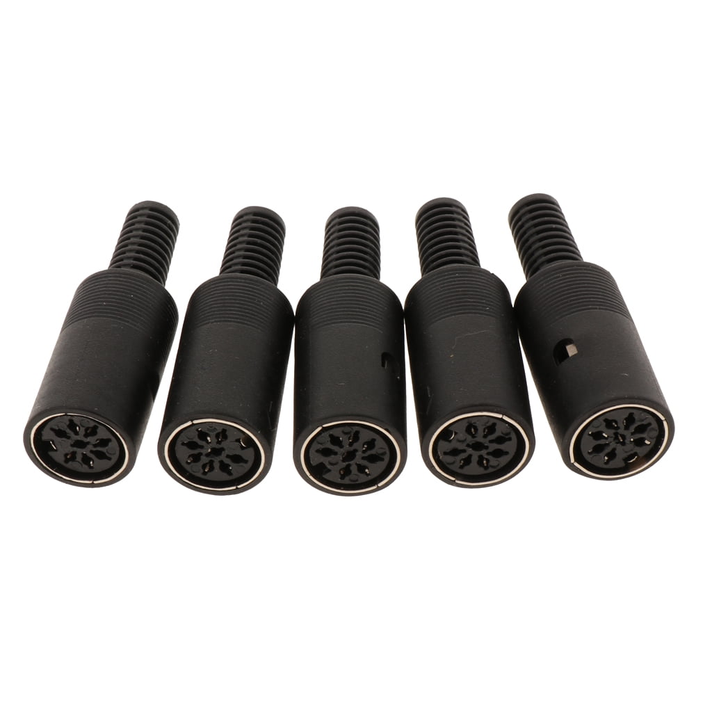 DIN 3 4 5 6 7 Female Plug with Handle Socket DIN Audio Wire Connector ...