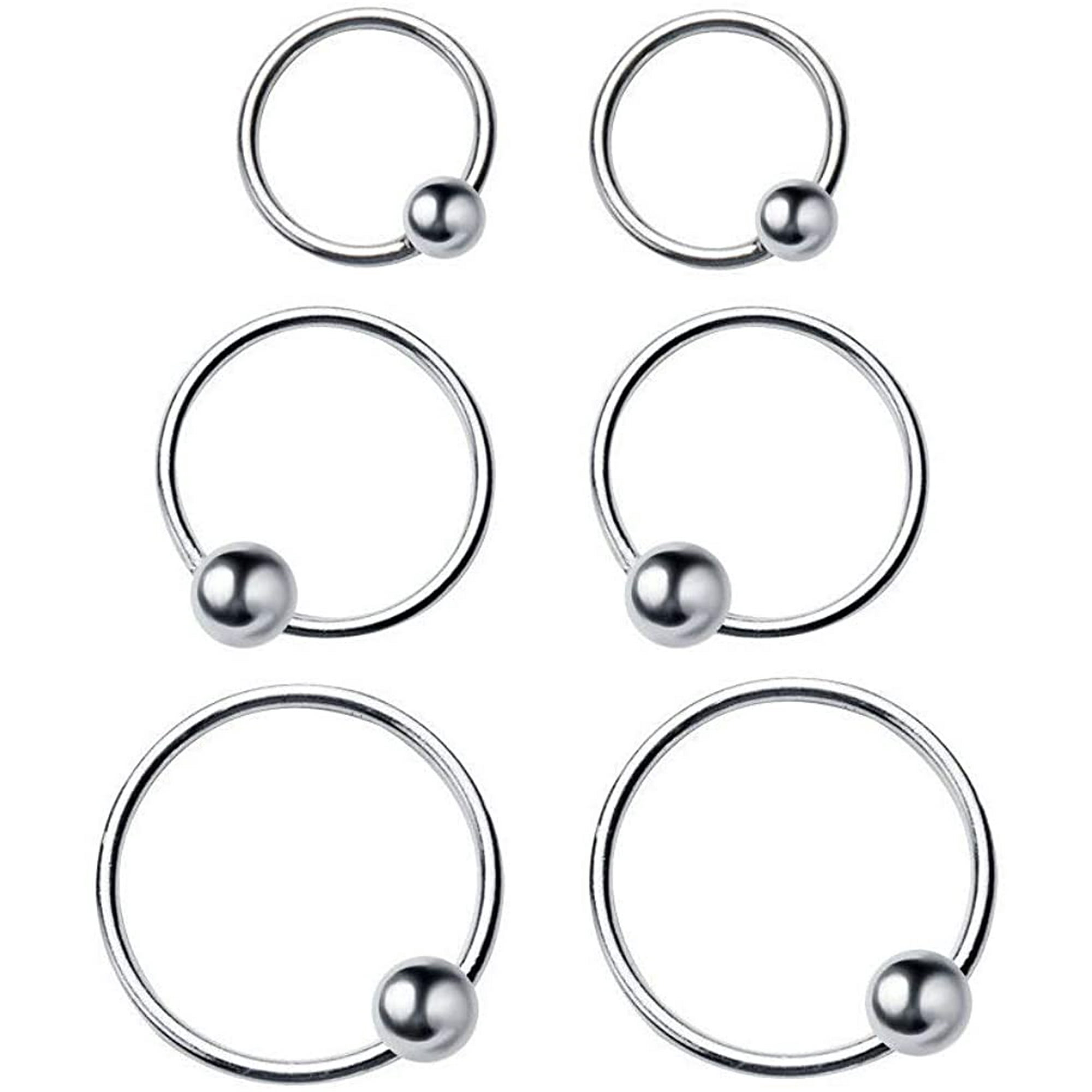 Click here for Luoheng 20g Sterling Silver Ball Bead Sleeper Smal... prices