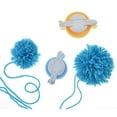 4-Size Pom Pom Maker Set – Plastic Fluff Ball Weaver & Needle Kit for ...