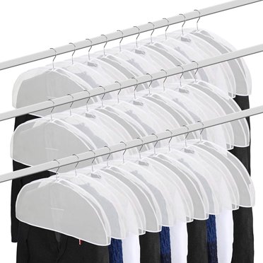 Sorbus Portable Garment Rack Cover - 6 Ft Transparent Clothes Organizer ...