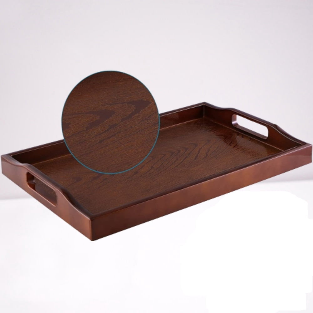 AAOMASSR Large Serving Tray, Plastic Ottoman Tray with Cutout Handles ...