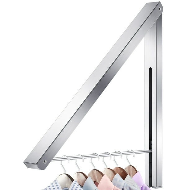 WINOMO Alumimum Wall Adjustable Clothes Hanger Rack Bracket for Laundry ...