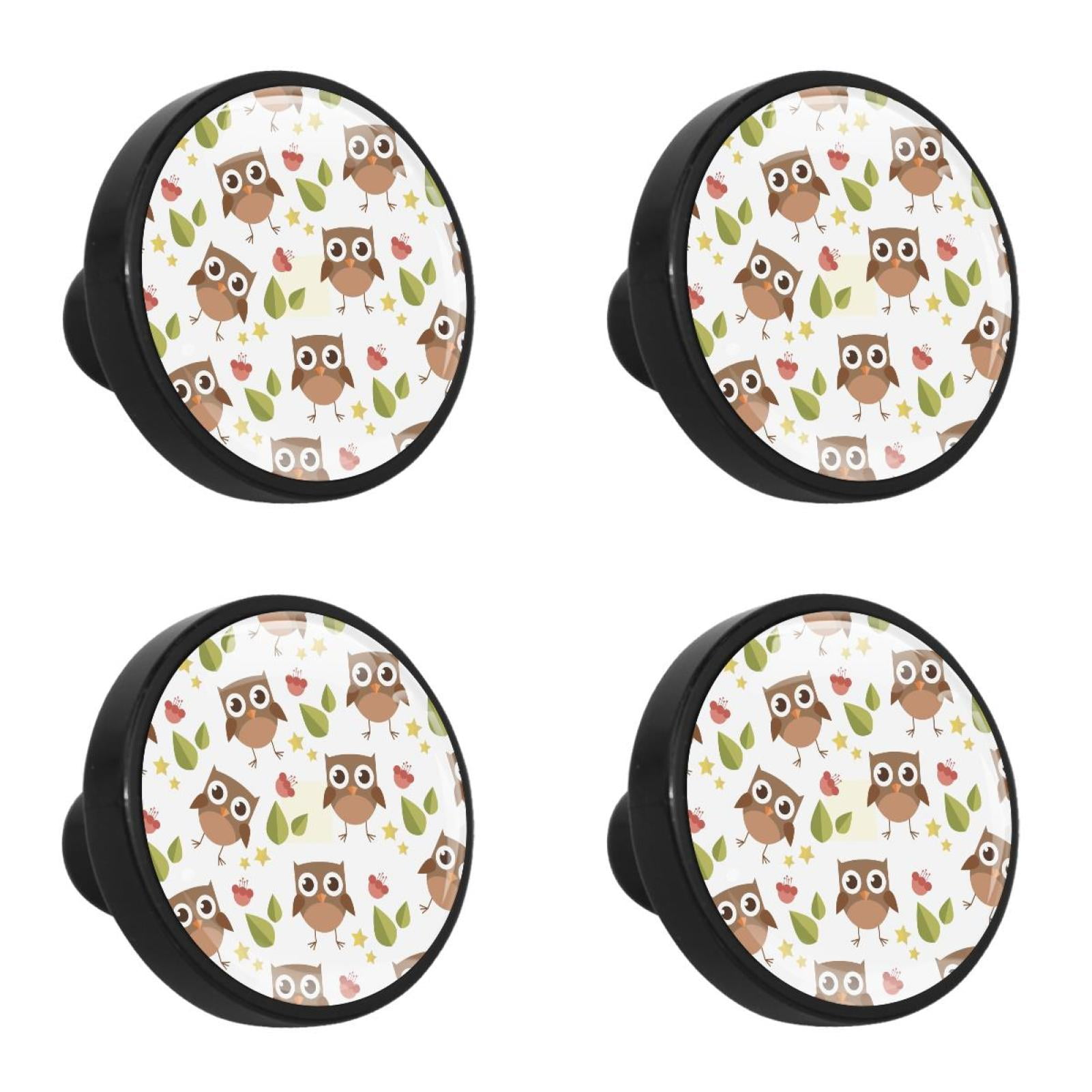4 Pcs Owl Knobs for Kitchen Cabinet Cupboard Dresser Bookcase Drawer ...