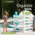 Zippity Outdoor Vinyl Pool Equipment Storage Shelf for Swimming ...