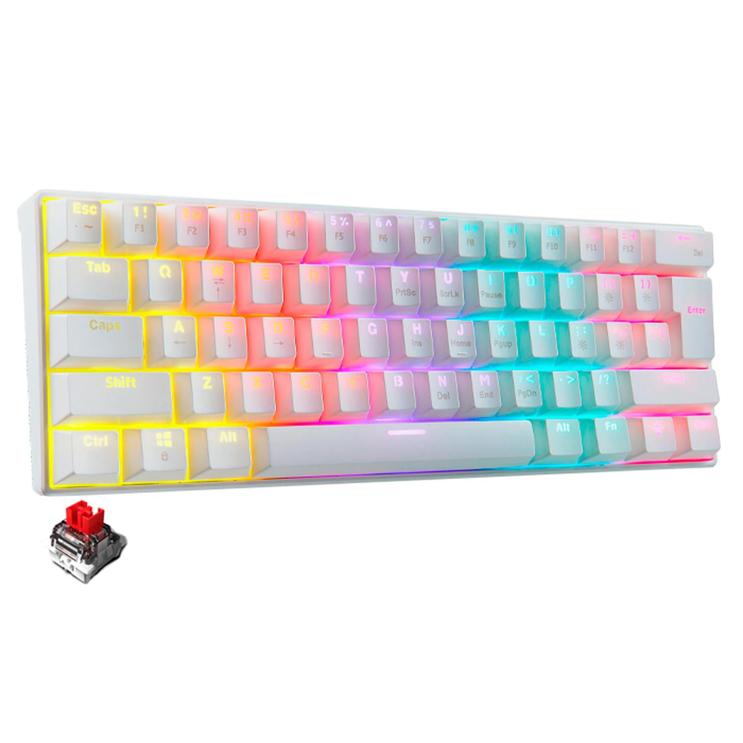 Teclado Gamer Mecanico XPG SUMMONER MINI Switch Red RGB USB Blanco ...