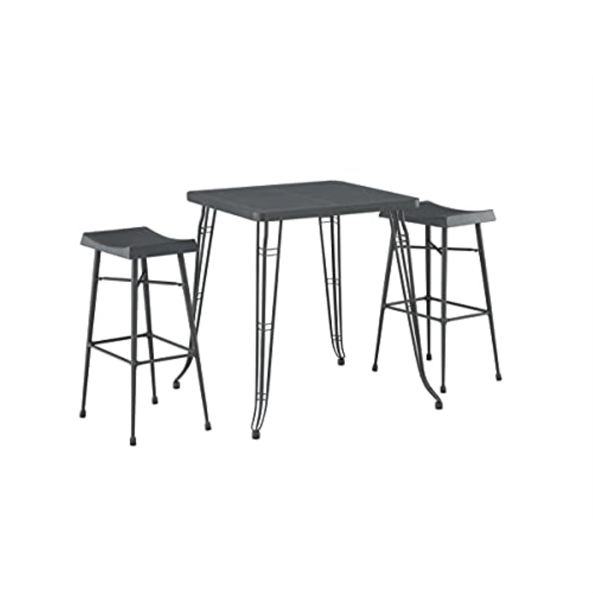 Boraam Carson 3-Piece Steel Pub Table, Gray - Walmart.com