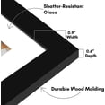 8x10 Picture Frame with Shatter-Resistant Glass - Set of 4 - Use as 5x7 ...