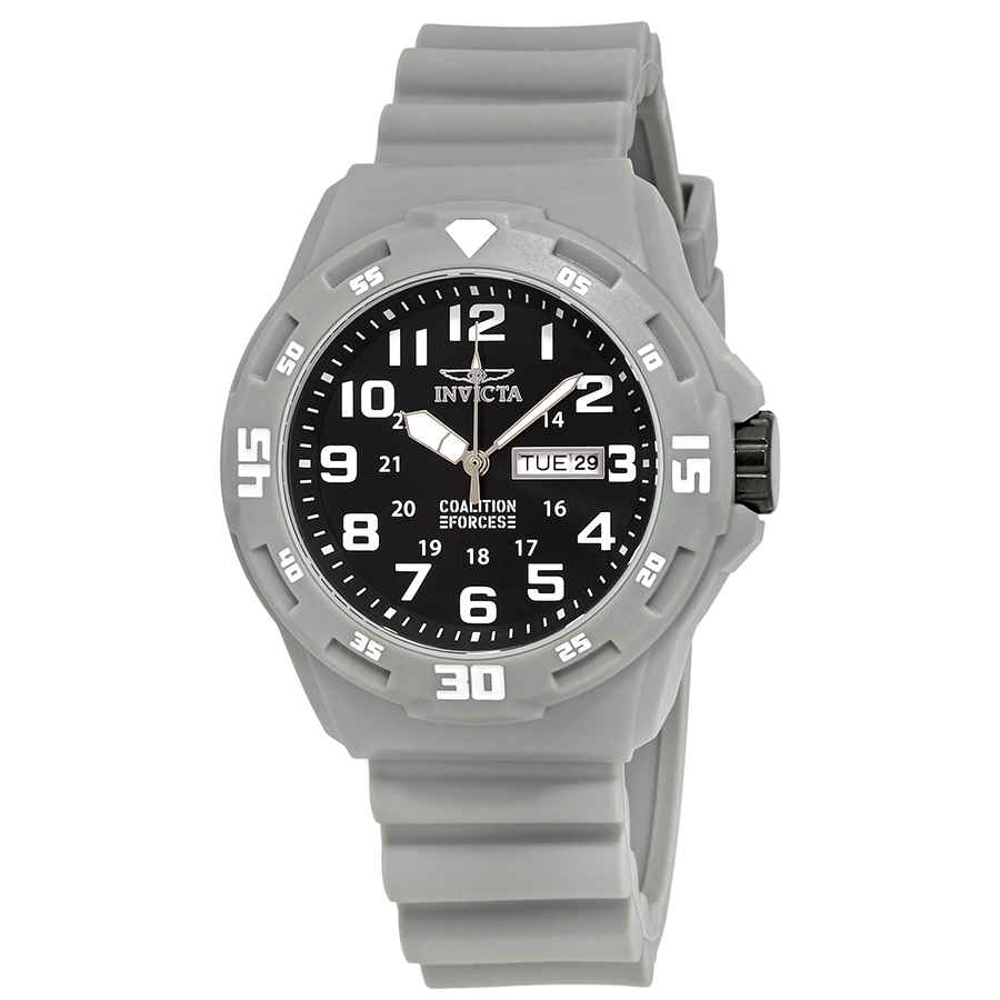 25325 Men's 'Coalition Forces' Quartz Stainless Steel and Silicone ...