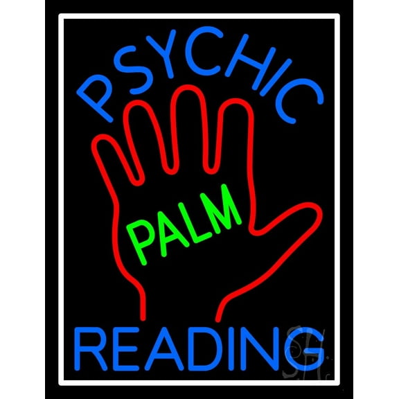 Blue Astrology Red Tarot Readings LED Neon Sign 24" Tall x 31" Wide ...