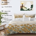 3 Piece Orange Flower Duvet Cover Set California King,Microfiber ...