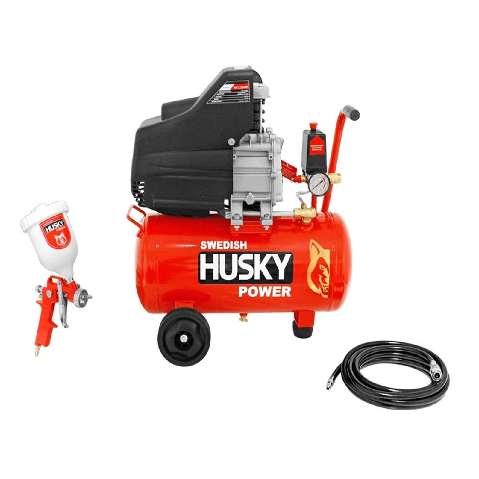 Kit Compresor de Aire Swedish Husky Power Manguera y Pistola de ...