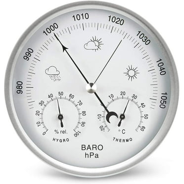 Barometer Pressure Gauge Weather Station Wall Mount Thermometer ...