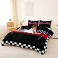 Catabedysis Racing Themed Bedding For Boys,Alphabet O Pattern Duvet ...